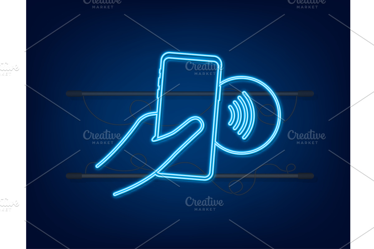 Contactless wireless pay sign logo, a Technology Illustration by DG ...
