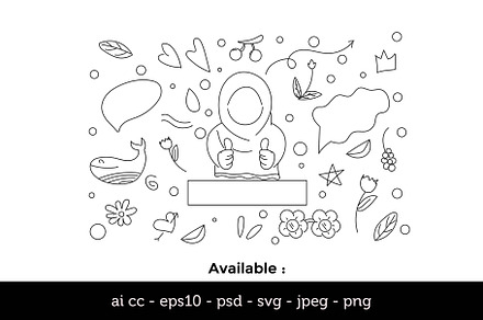 Islamic Doodles, a Background Graphic by bungamustia