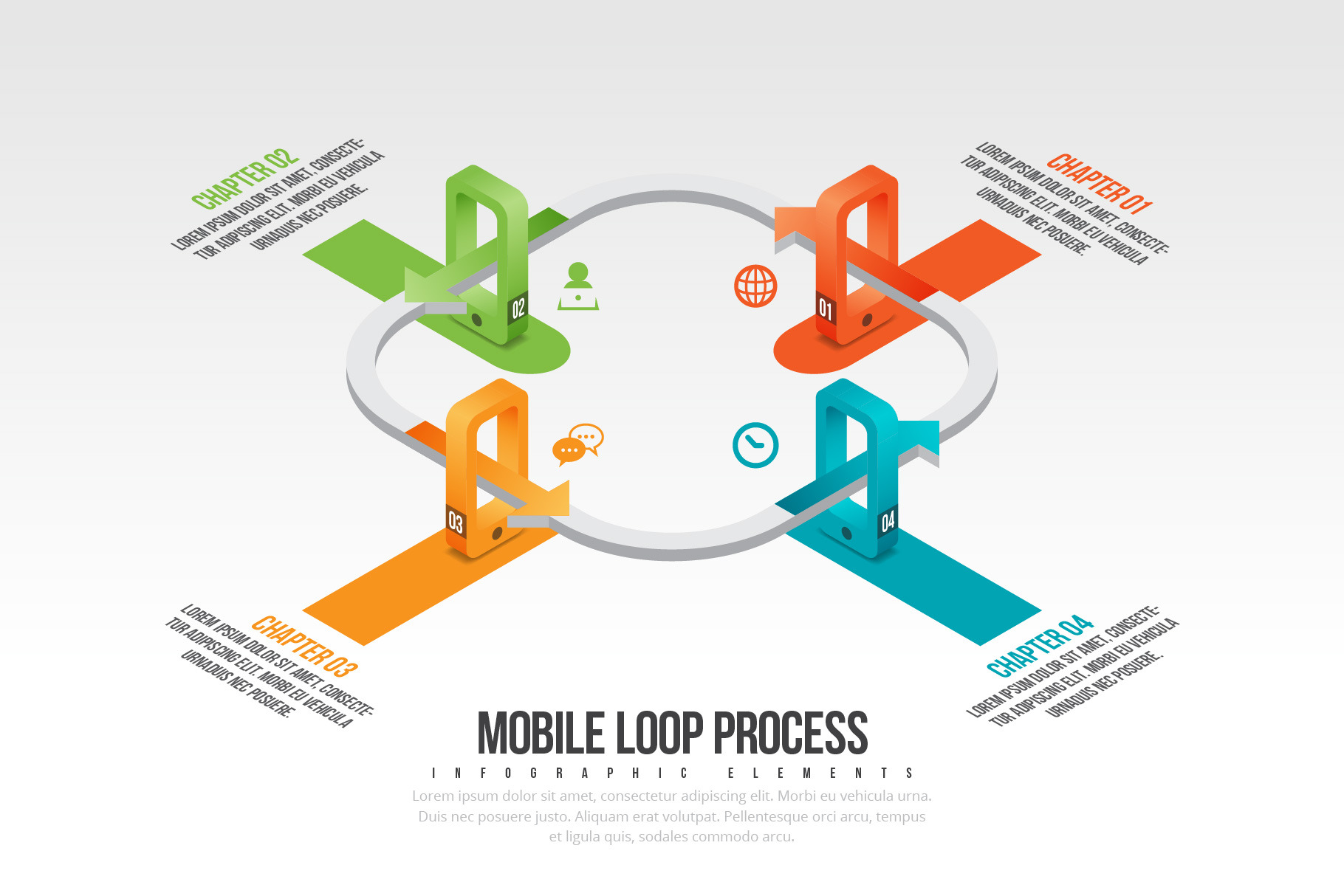 Mobile Loop Process Infographic, a Templates & Theme by h.utomo