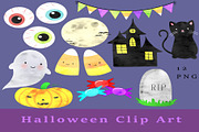 Cute Watercolor Halloween Clip Art | Illustrations ~ Creative Market