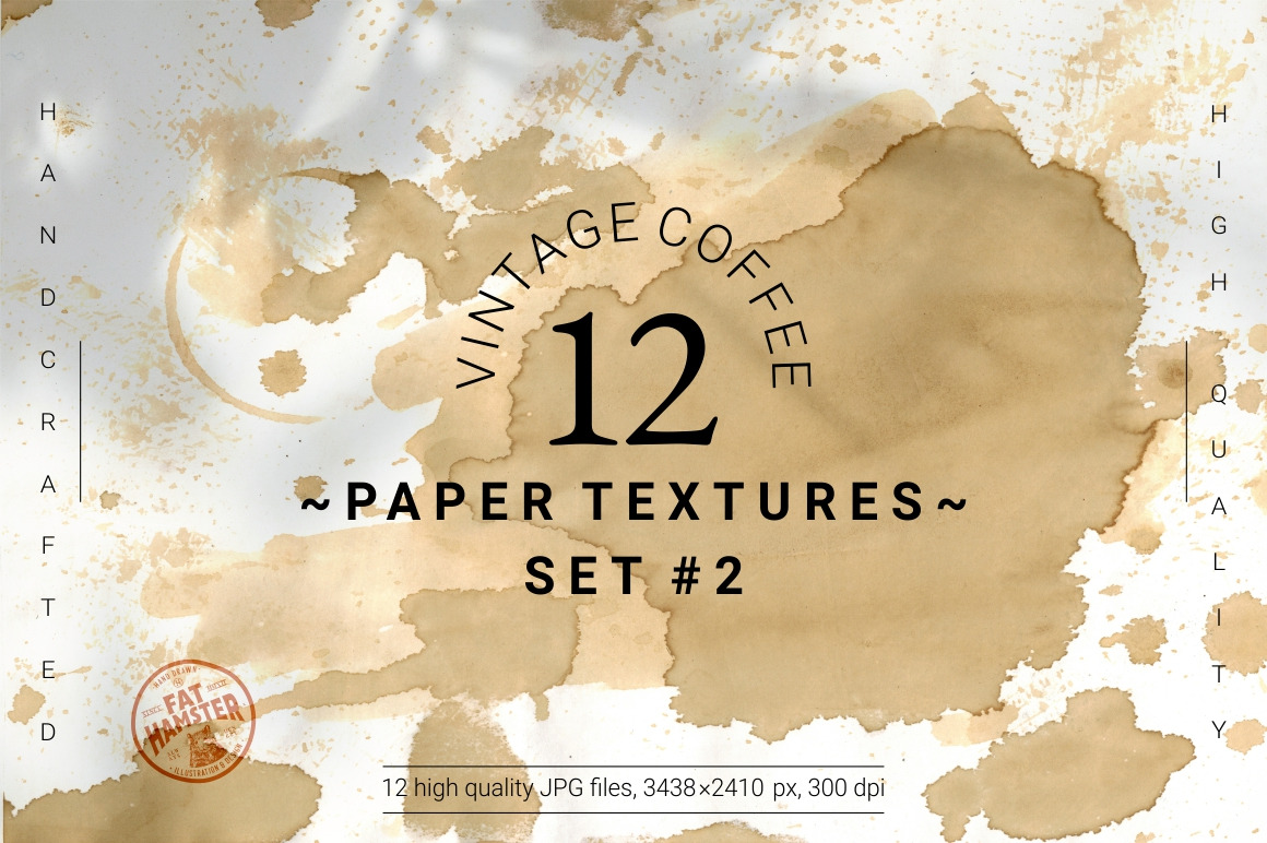 12 vintage coffee paper textures #2 | Creative Market