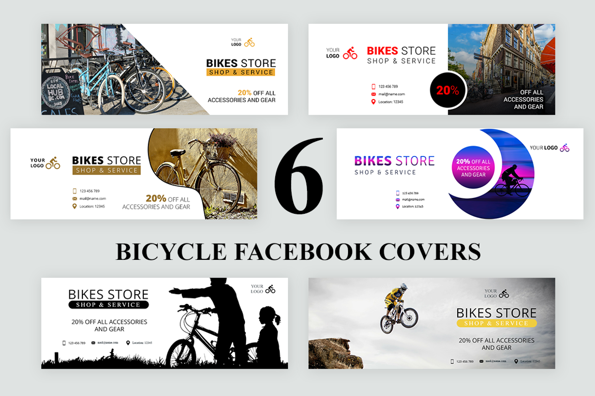 Facebook Covers 12 Templates, a Social Media Template by UNIK Agency