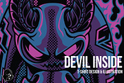 Devil Inside Illustration, an Illustration by badsyxn | Creative Market