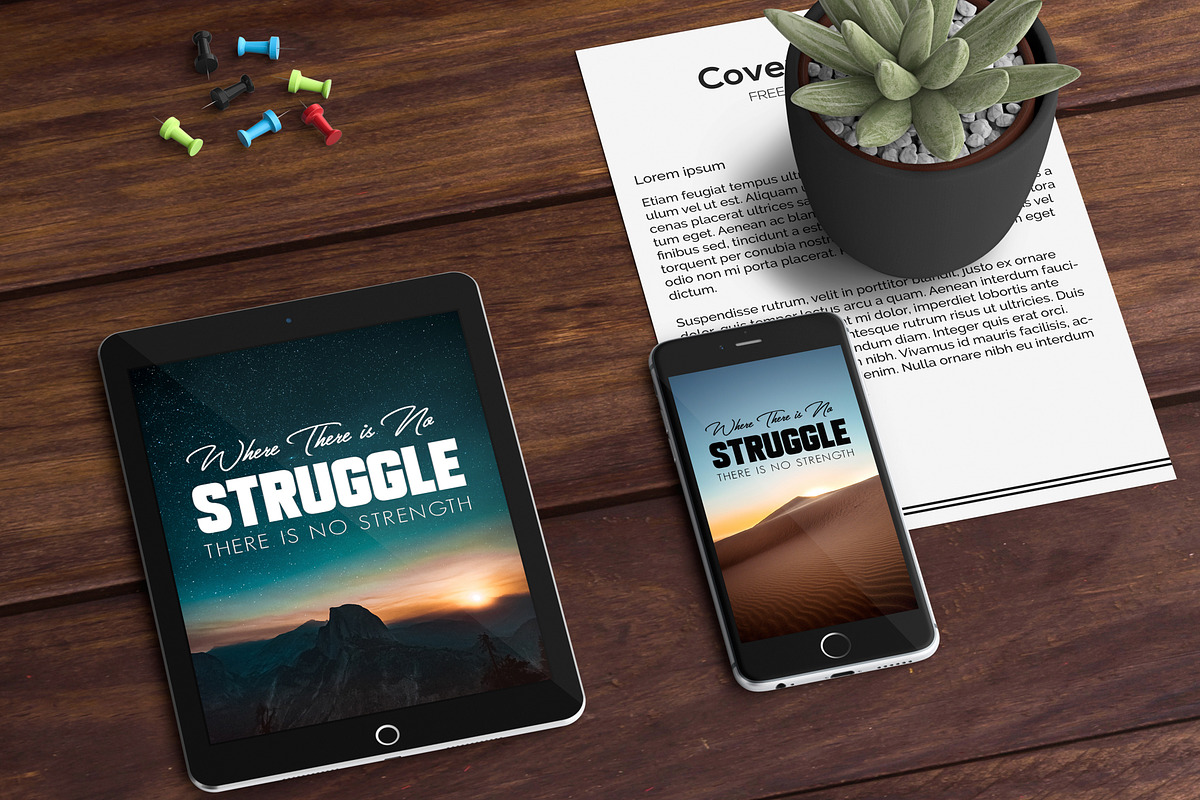 100 Inspirational Quotes Bundle, a Social Media Template by AN Productions