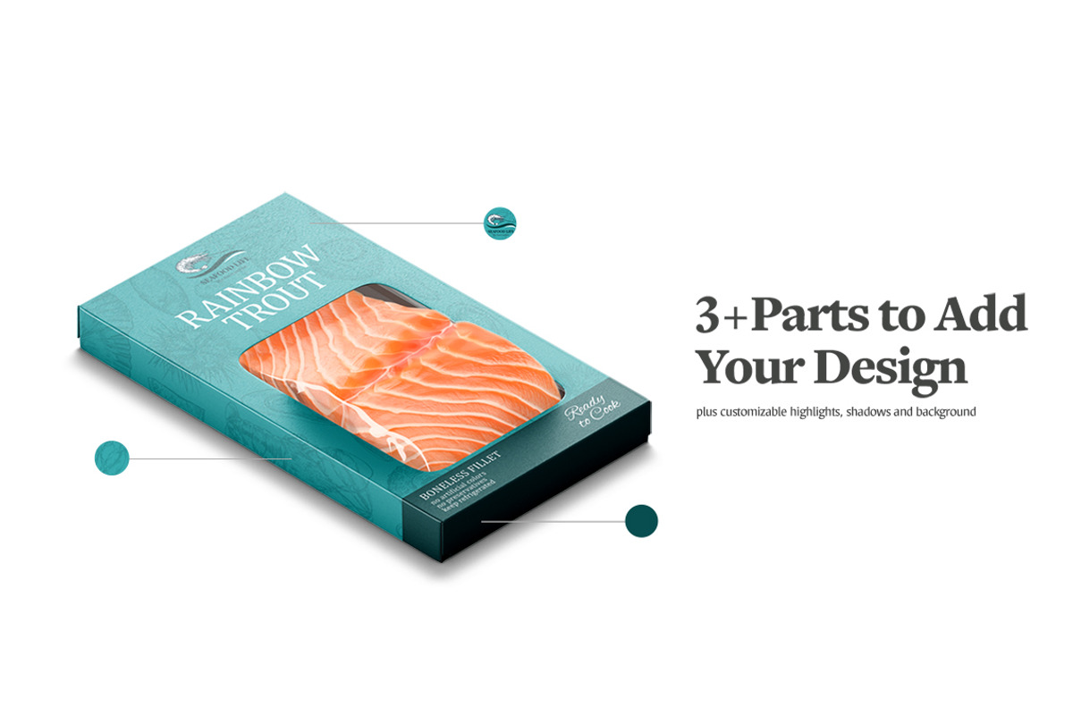 Salmon Pack Mockups, a Packaging Mockup by rebrandy