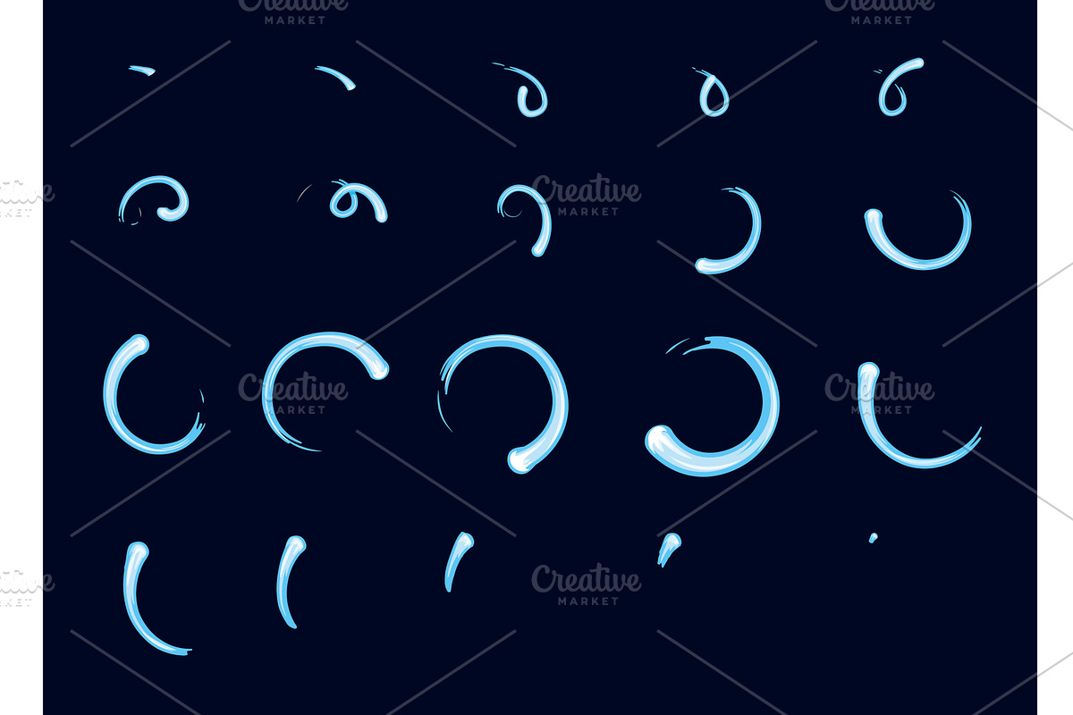 Water motion sprite sheet, Vfx, an Illustration by Vector Tradition ...