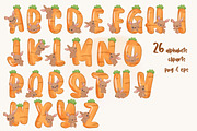 Carrot & Bunny Alphabets & Numbers
