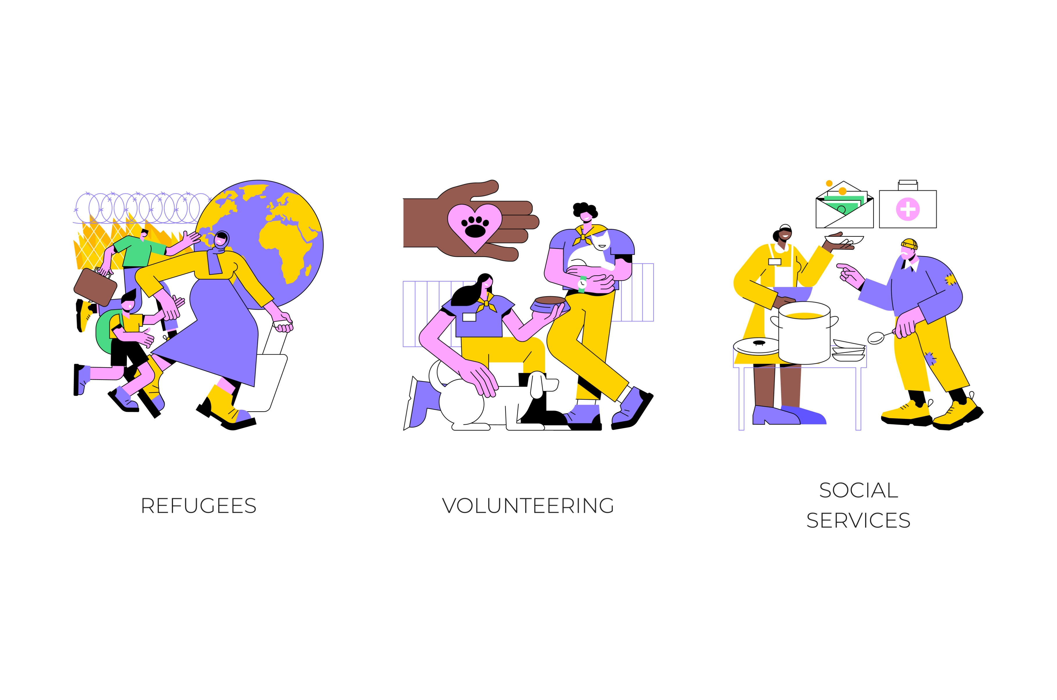 Help people abstract concept vector, a Healthcare Illustration by ...