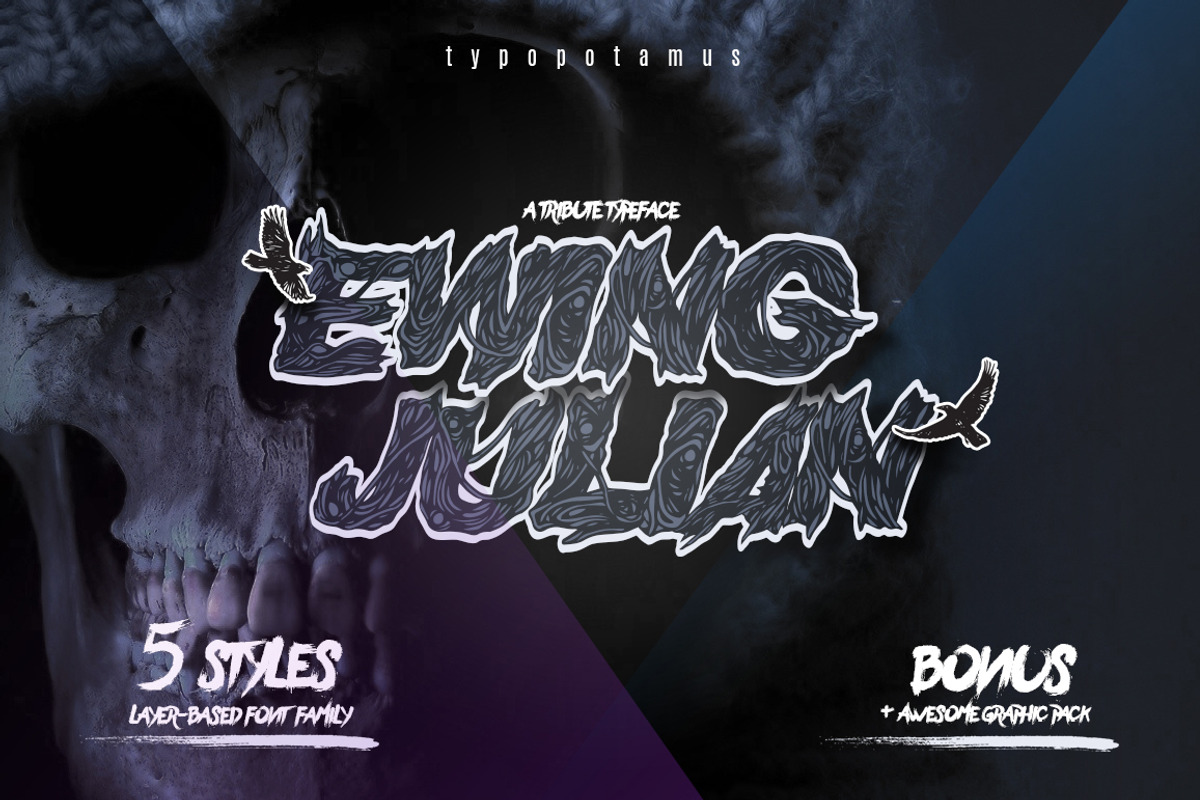 Ewing Julian - Layered Typeface, a Font by ghilkydraws