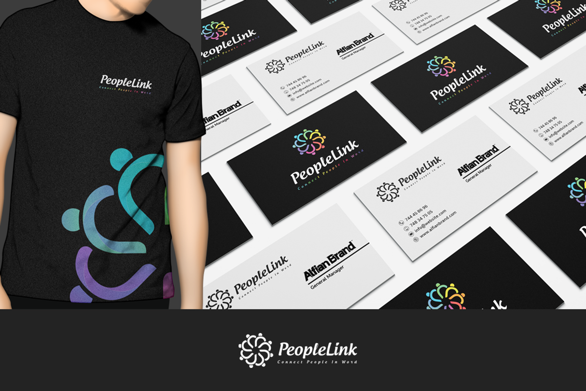 People Link Logo, a Branding & Logo Template by AlfianBrand