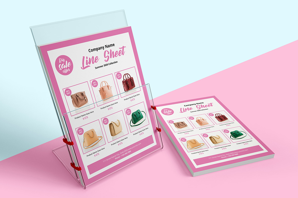 Line Sheet Flyer Template, a Flyer Template by Ultimate Template Shop ...