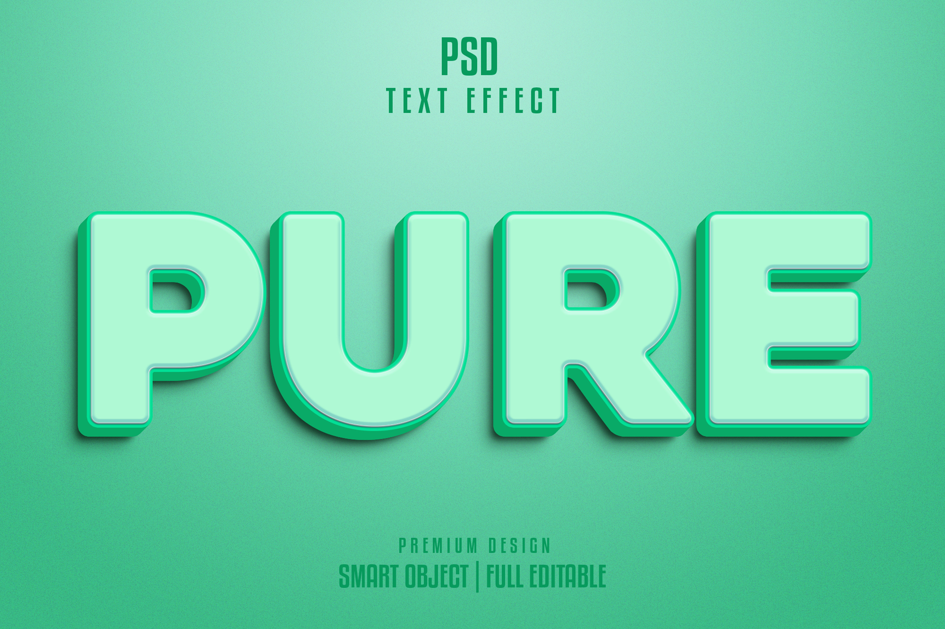 Pure 3d text effect, a Layer Style Add-On by himelgfx