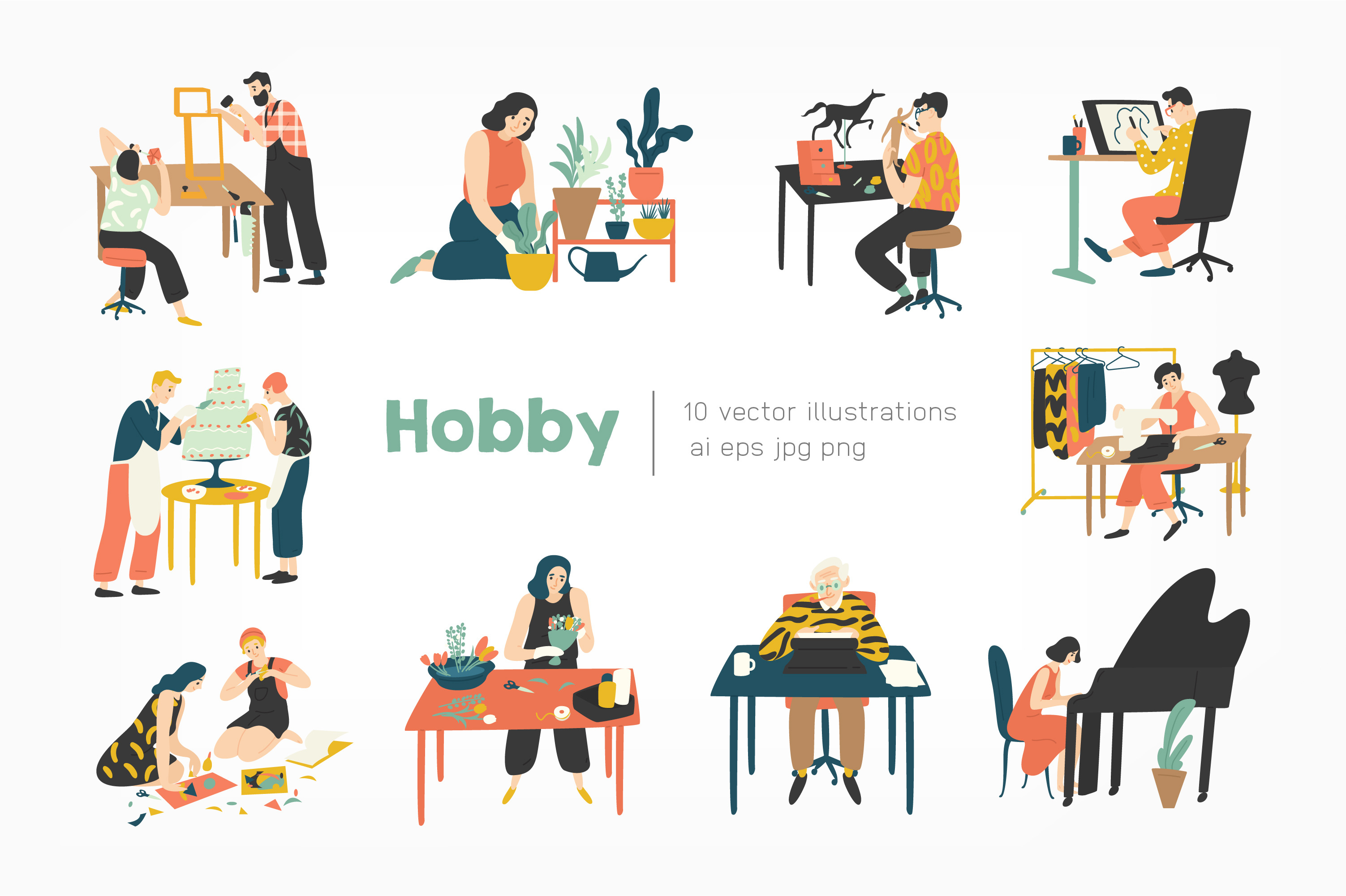 Hobby set, a Person Illustration by Good Studio
