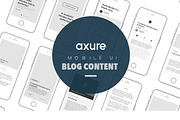 Axure Mobile UI for blog article, a Wireframe Template by Humble UX