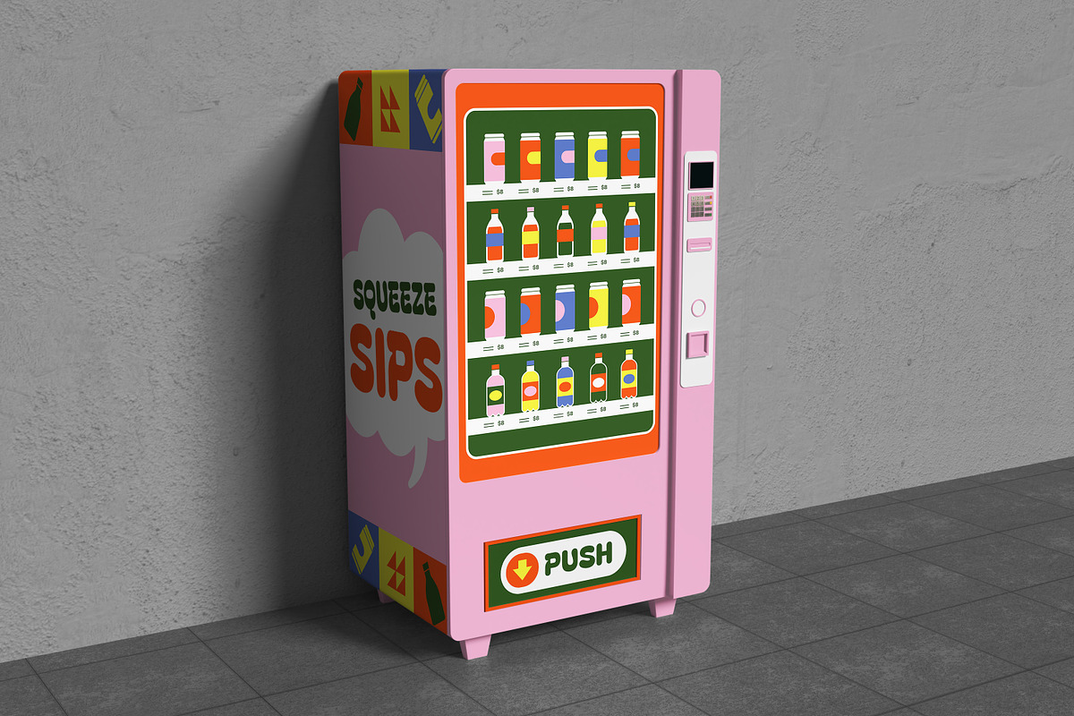 Vending Machine Mockup, a Product Mockup by graphicook
