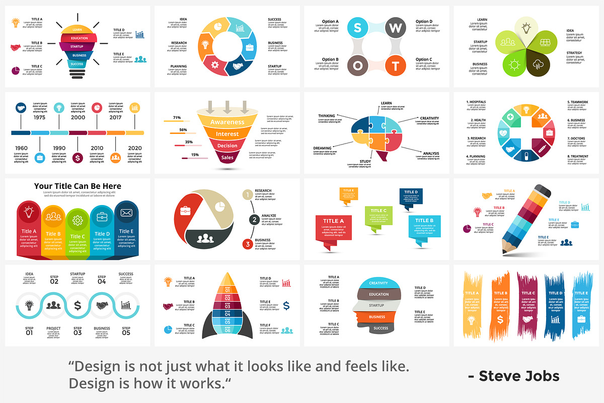 TOP 200 Infographic Slides, a Presentation Template by Wowly Design