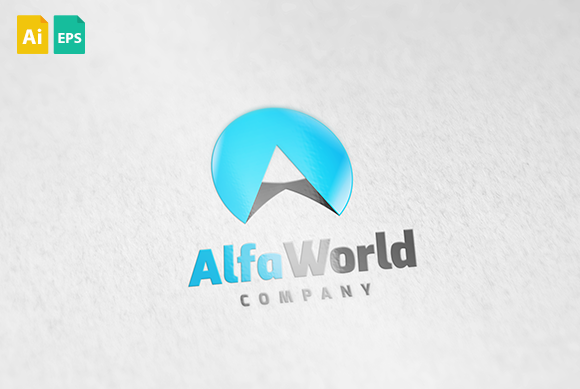 Alfa World Logo, a Branding & Logo Template by Schneider Design Store