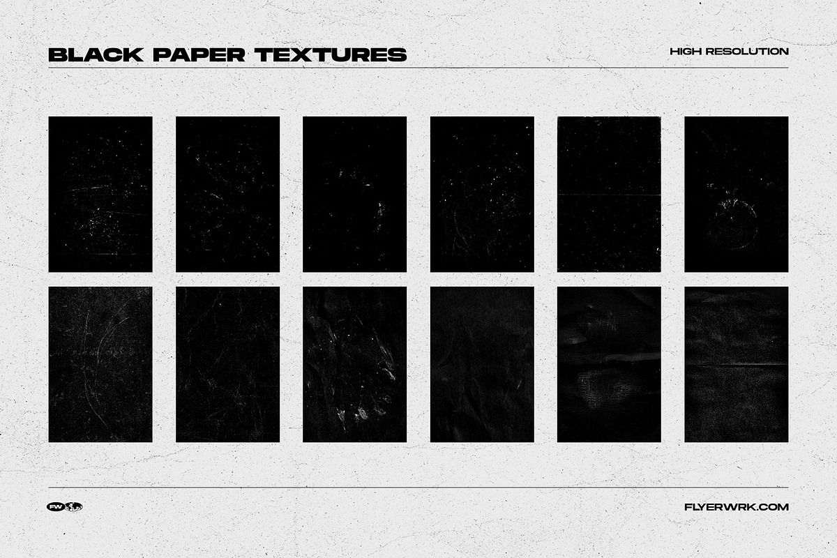 Schwrz - 100 Dirty Paper Textures, a Texture Graphic by FLYERWRK