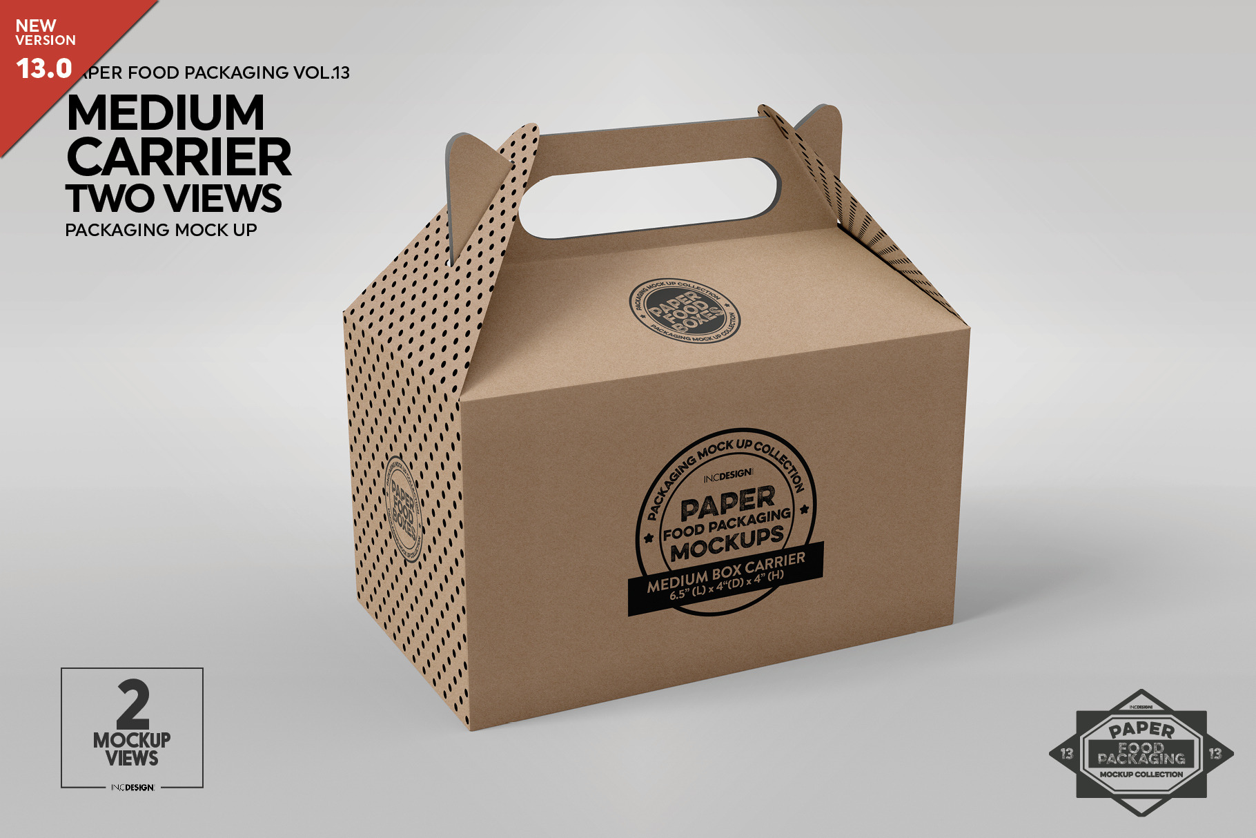 Medium Box Carrier Packaging Mockup, a Packaging Mockup by INCDesign