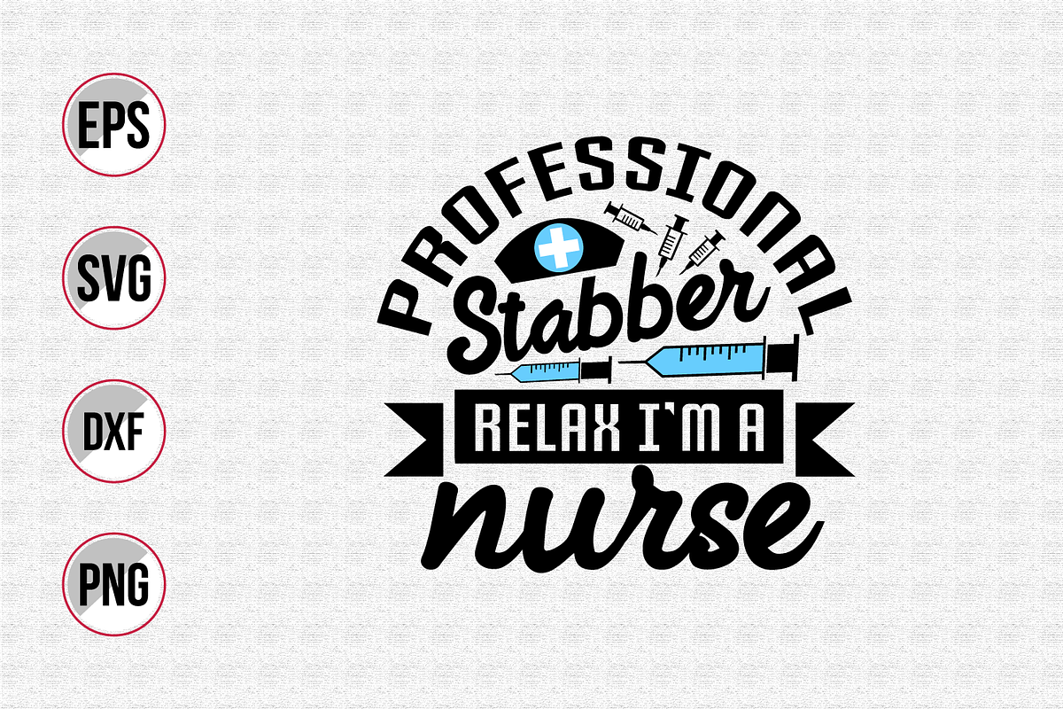 Nurse typographic slogan design