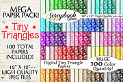 100 Colors Tiny Triangle Papers, a Pattern Graphic by Scrapbook Gems
