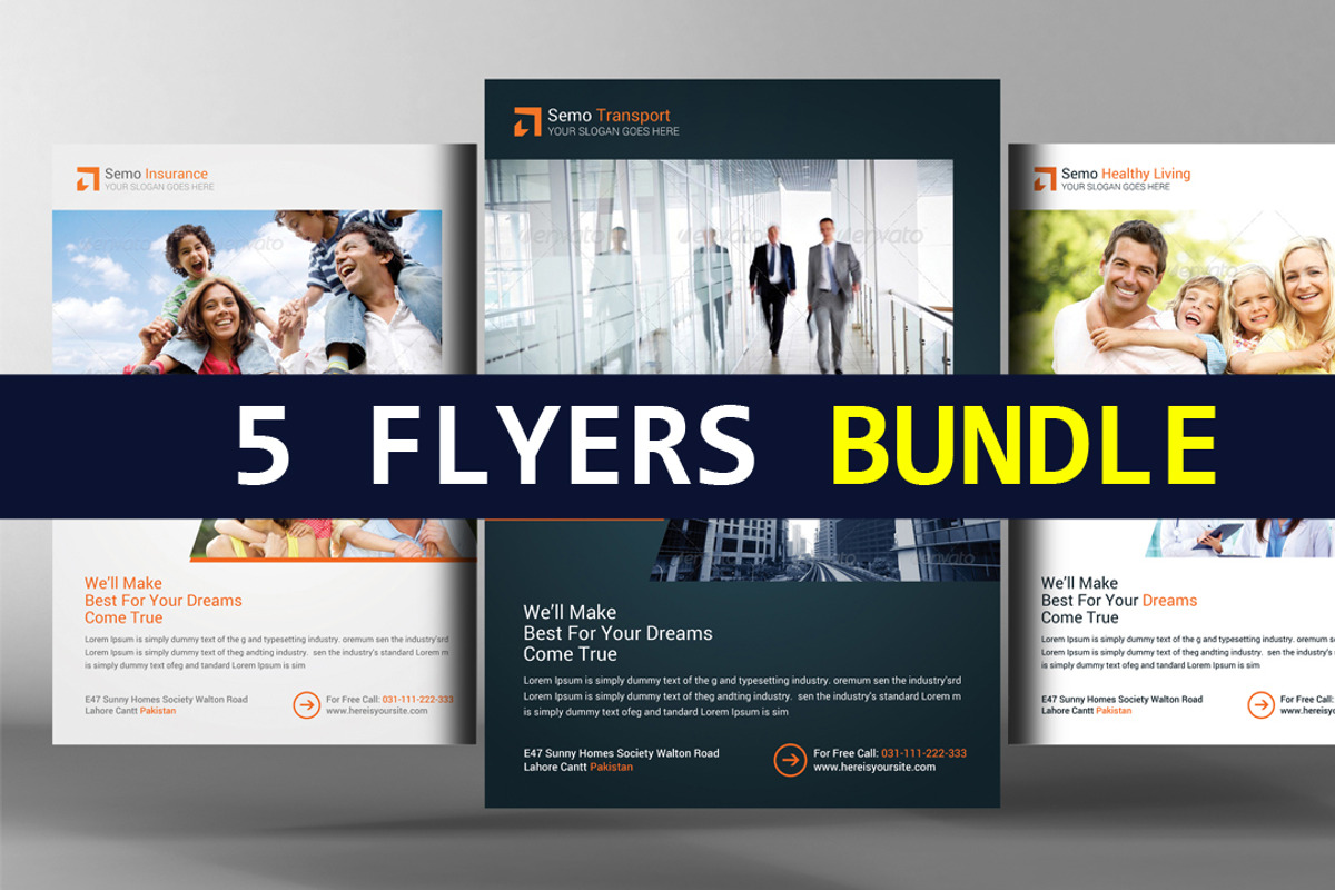 5 Agency/Business Flyers Bundle, a Flyer Template by graphicforest ...