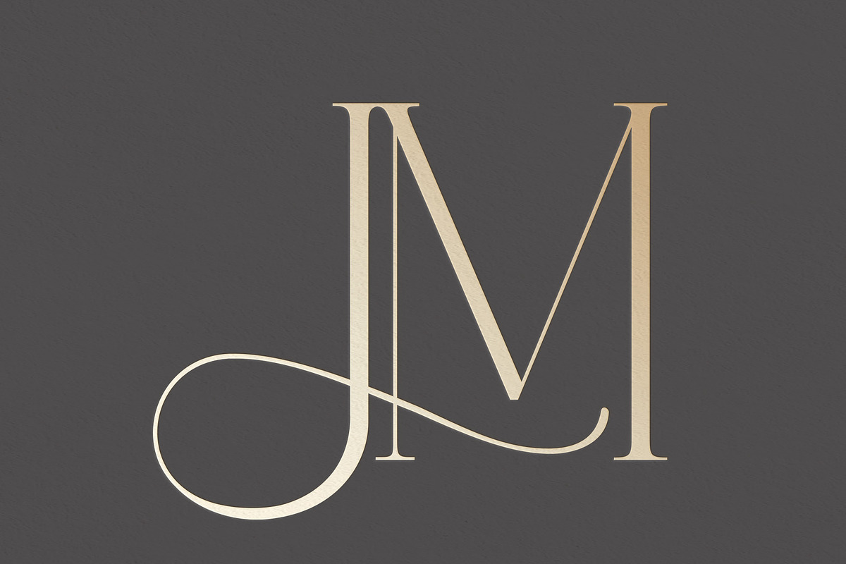 JM monogram logo, a Branding & Logo Template by LINKED LETTERS STUDIO