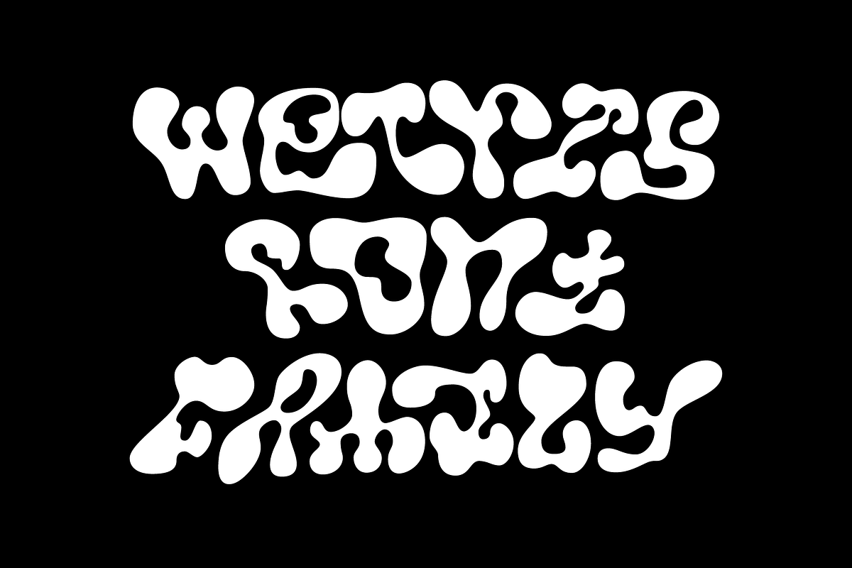 Liquid Type: Wetris Display Font, a Font by That That Creative