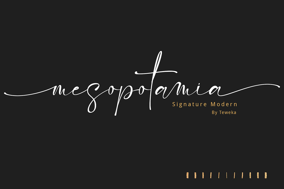 Mesopotamia, a Script Font by Teweka | Creative Market