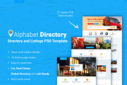 Alphabet Directory PSD Template, a Websites & App Template by Axisway ...