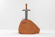 DIY The Sword in the Stone Template, a Graphic by PolyFish | Creative ...