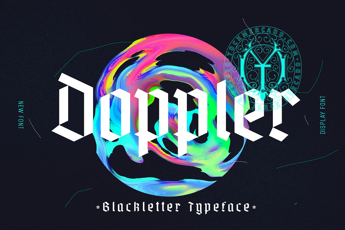 Doppler Modern Blackletter, a Blackletter Font by YockMercado