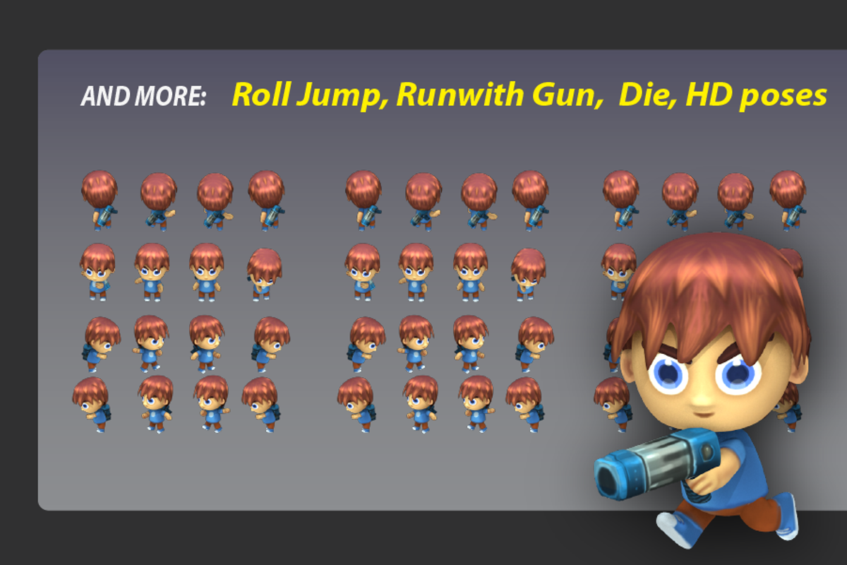 4- Directional Game Character Sprite, an Animal Illustration by ...