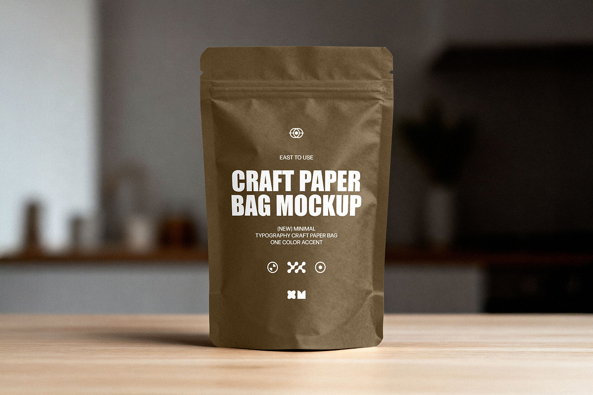 Craft Paper Bag Mockup, a Packaging Mockup by Design Squad