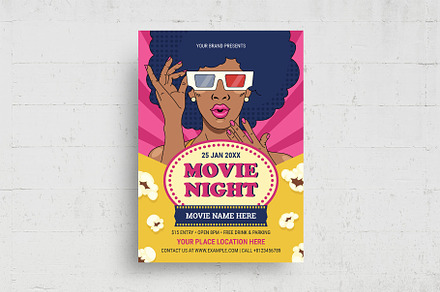 Movie Poster Flyer Template | Flyer Templates ~ Creative Market