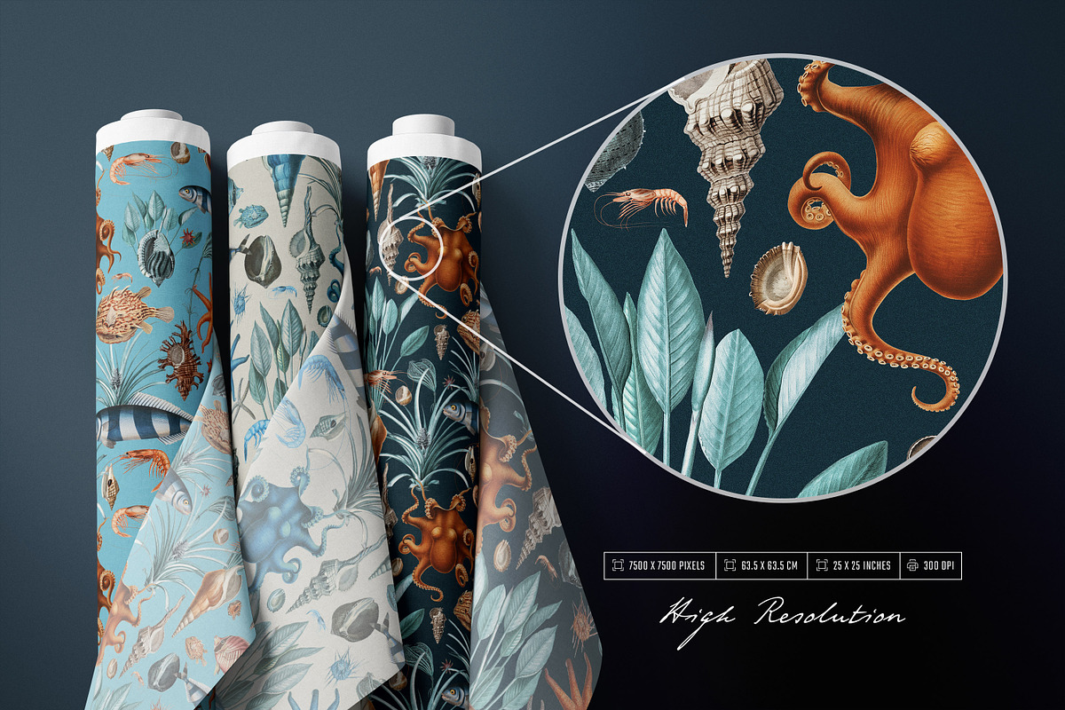 Atlantis Treasure Seamless Pattern, a Pattern Graphic by PrintyleStudio ...