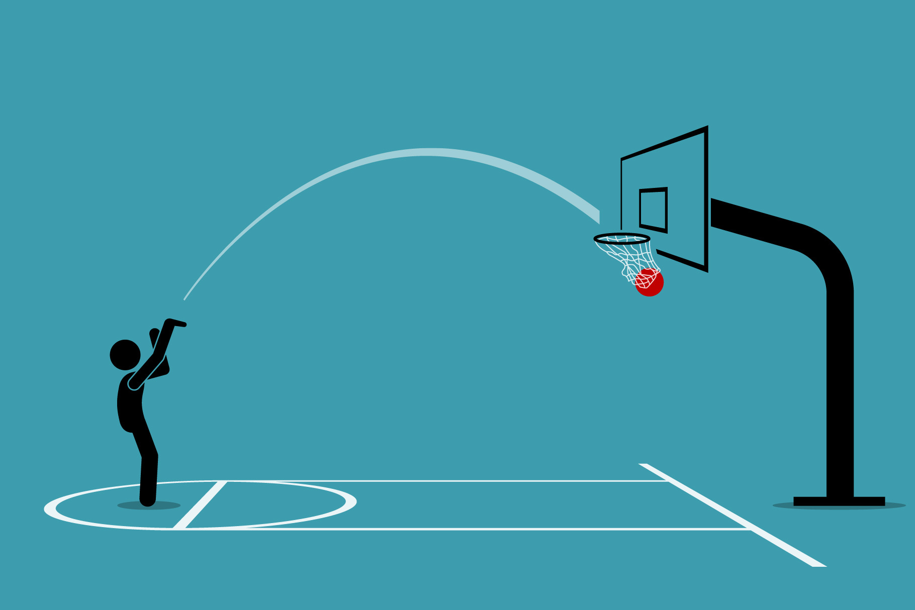 Throw Shooting Basketball Hoop, an Object Illustration by Leremy Stick ...