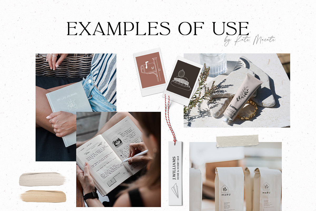 Home & Hobby | Line Logo kit, a Branding & Logo Template by Kate Macate