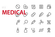 60 Medical UI icons, an Outline Icon by Palau