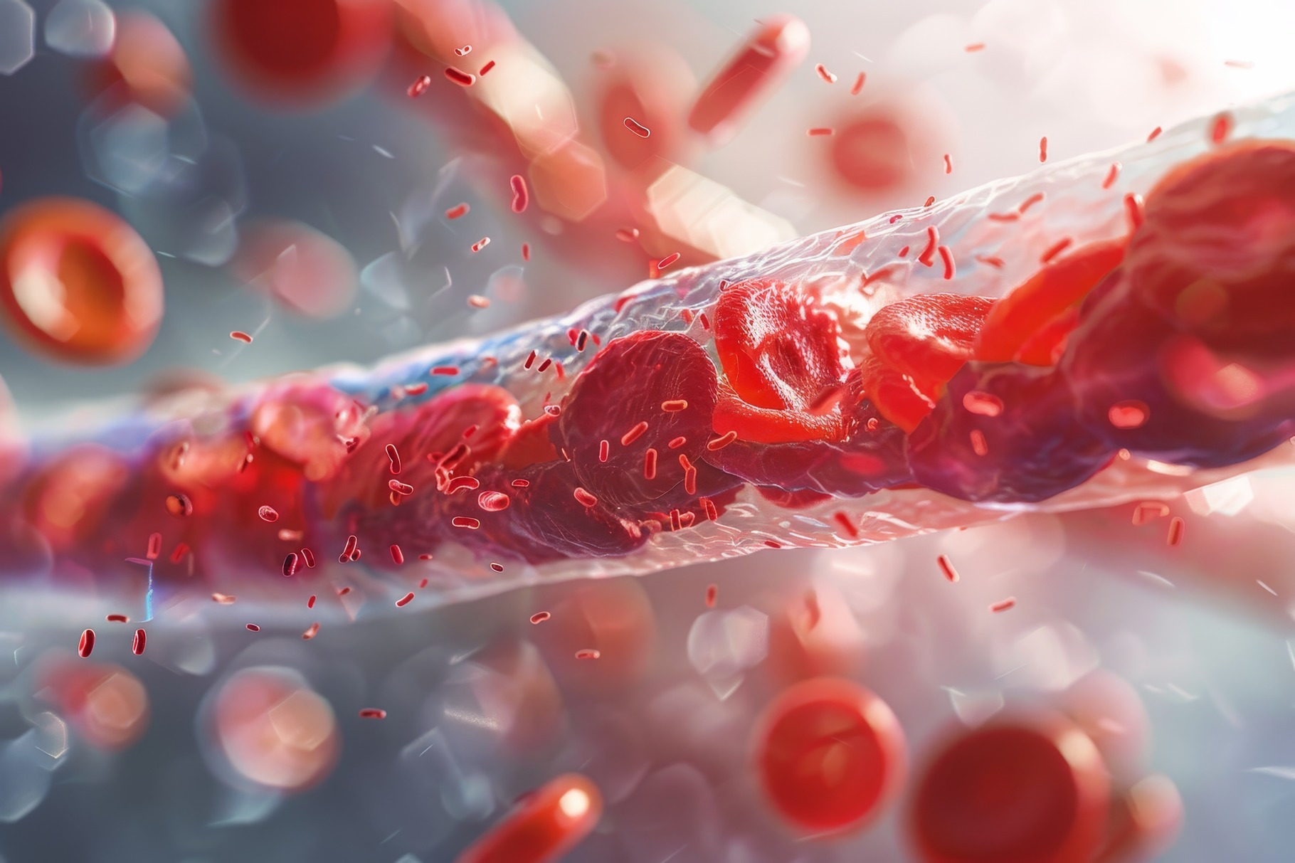 This visual displays red blood cells, a Photo by Tanuart