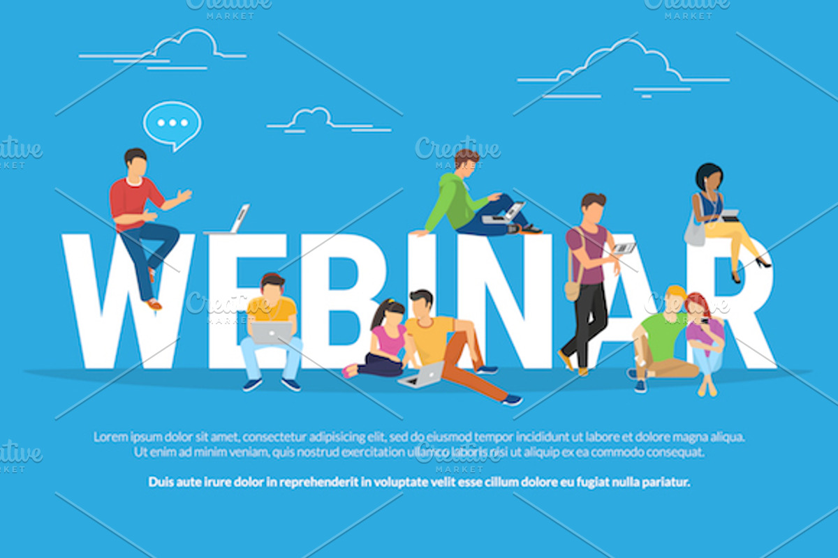 Webinar concept vector illustration, an Education Illustration by Julia Tim