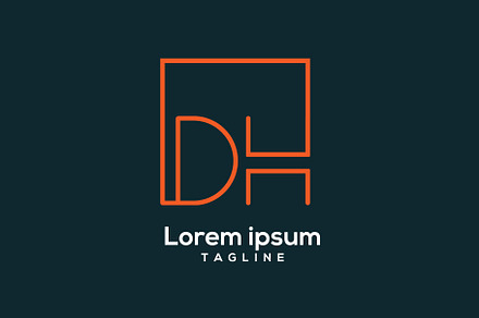 DH Text Logo | Branding & Logo Templates ~ Creative Market