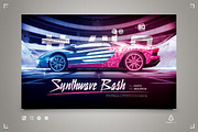 New Wave Flyer v5 Retrowave Poster, a Flyer Template by Storm Pixels