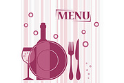 Purple background for cafe menu, a Background Graphic by Vector Tradition
