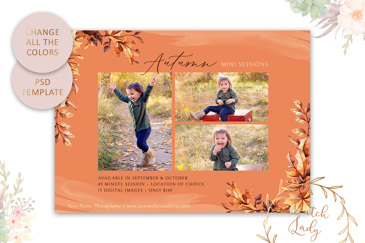 PSD Photo Session Card Template #48, a Card Template by The Dutch Lady ...