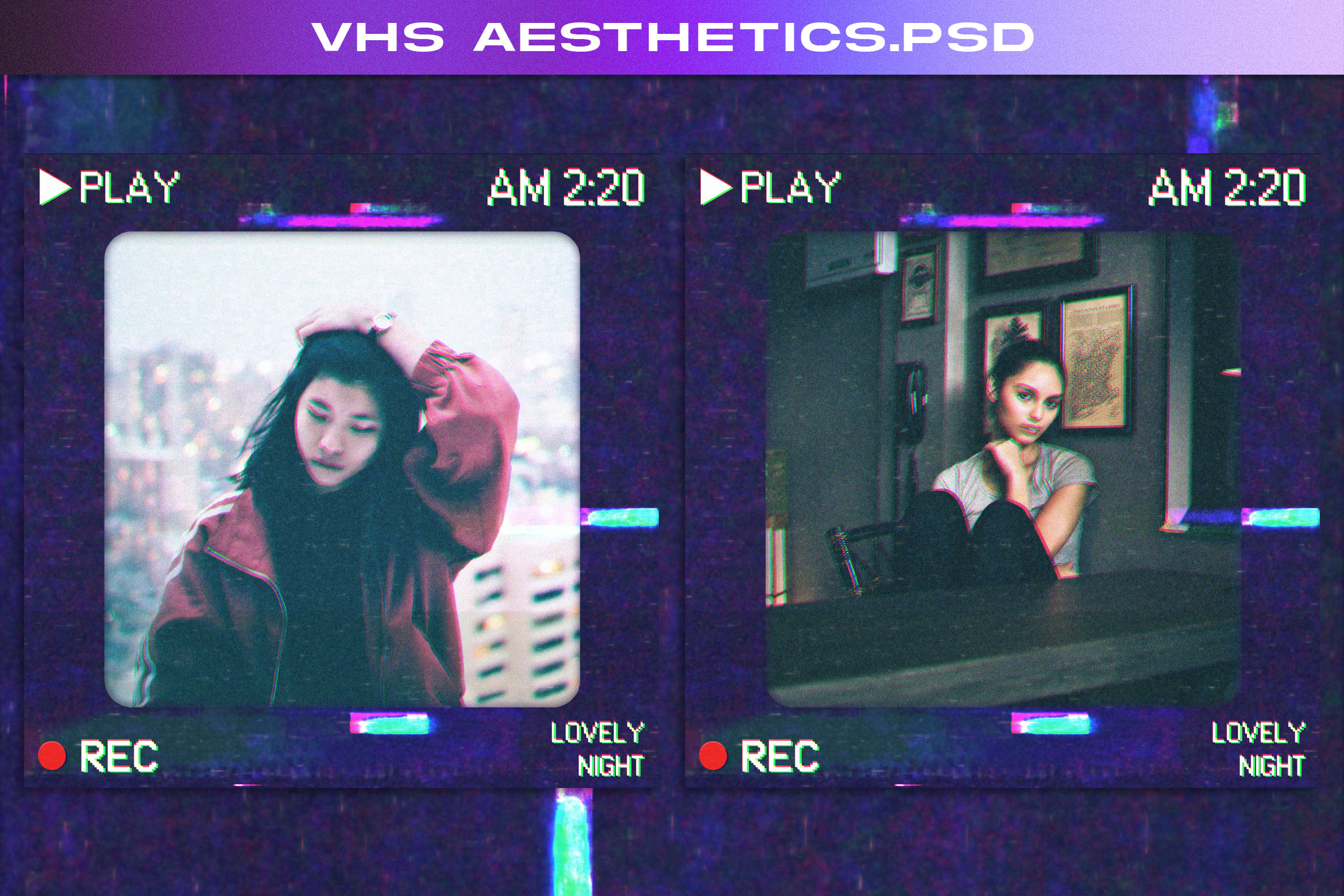 VHS Aesthetics Template, an Action Add-On by Creative Supplies Co.
