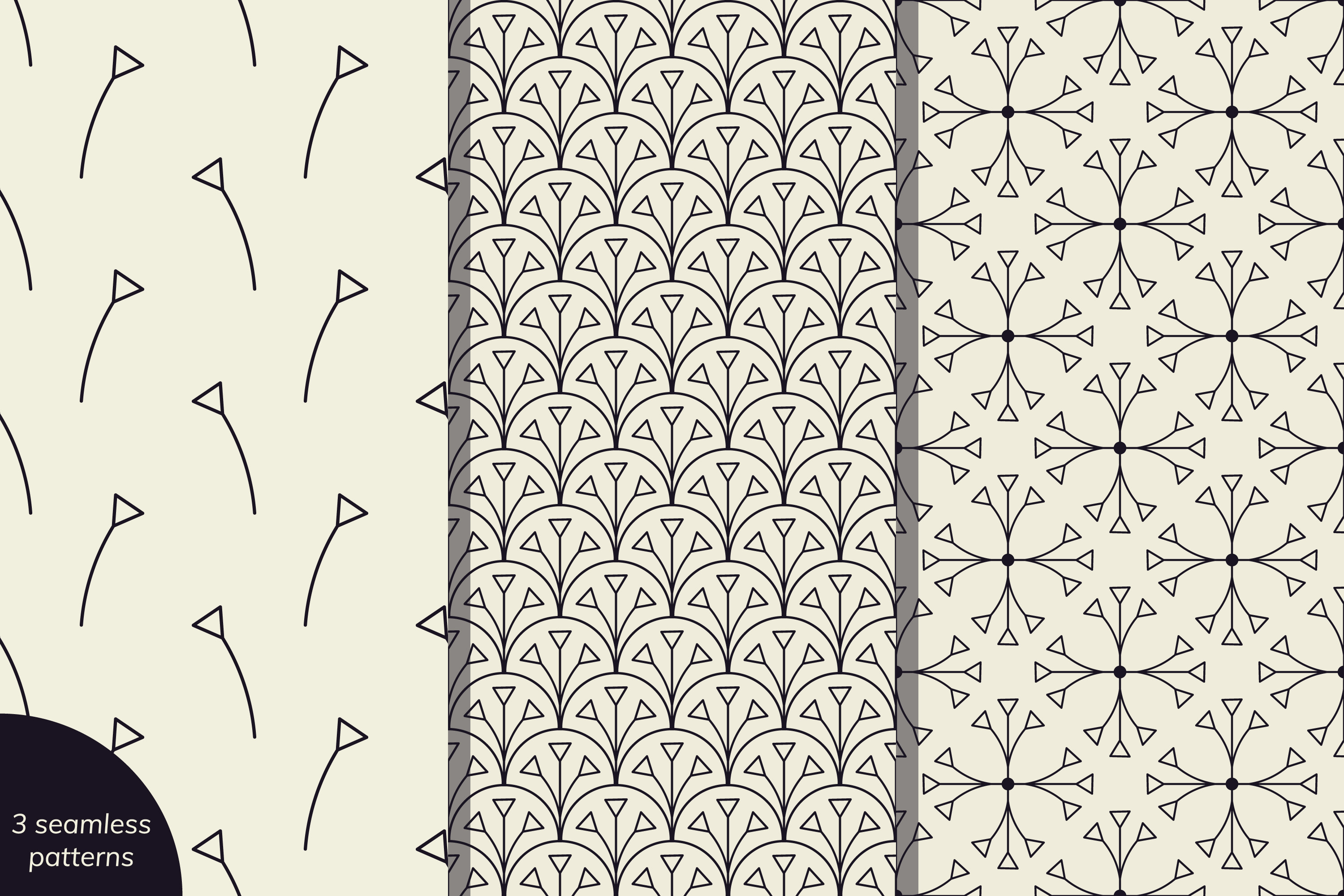 Seamless patterns set, a Pattern Graphic by elyomys
