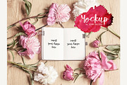 Beautiful Floral Notebook Mockup | Presentation Templates ~ Creative Market