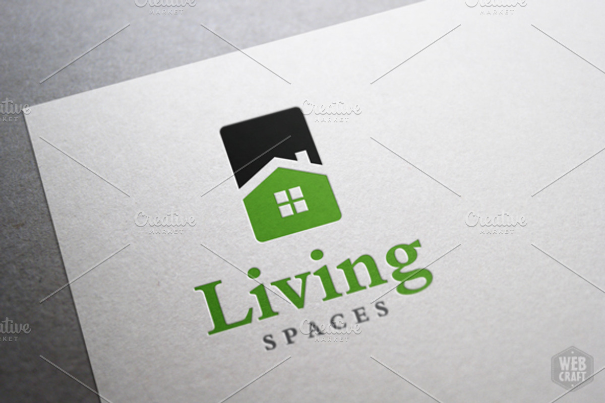 Living Spaces Logo Template, a Branding & Logo Template by WebCraft