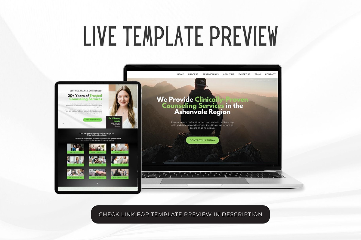 Counseling Canva Website Template